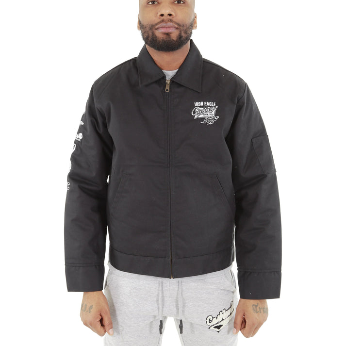 Iron Eagle Garage Mechanic Jacket . Black / White – Cashland