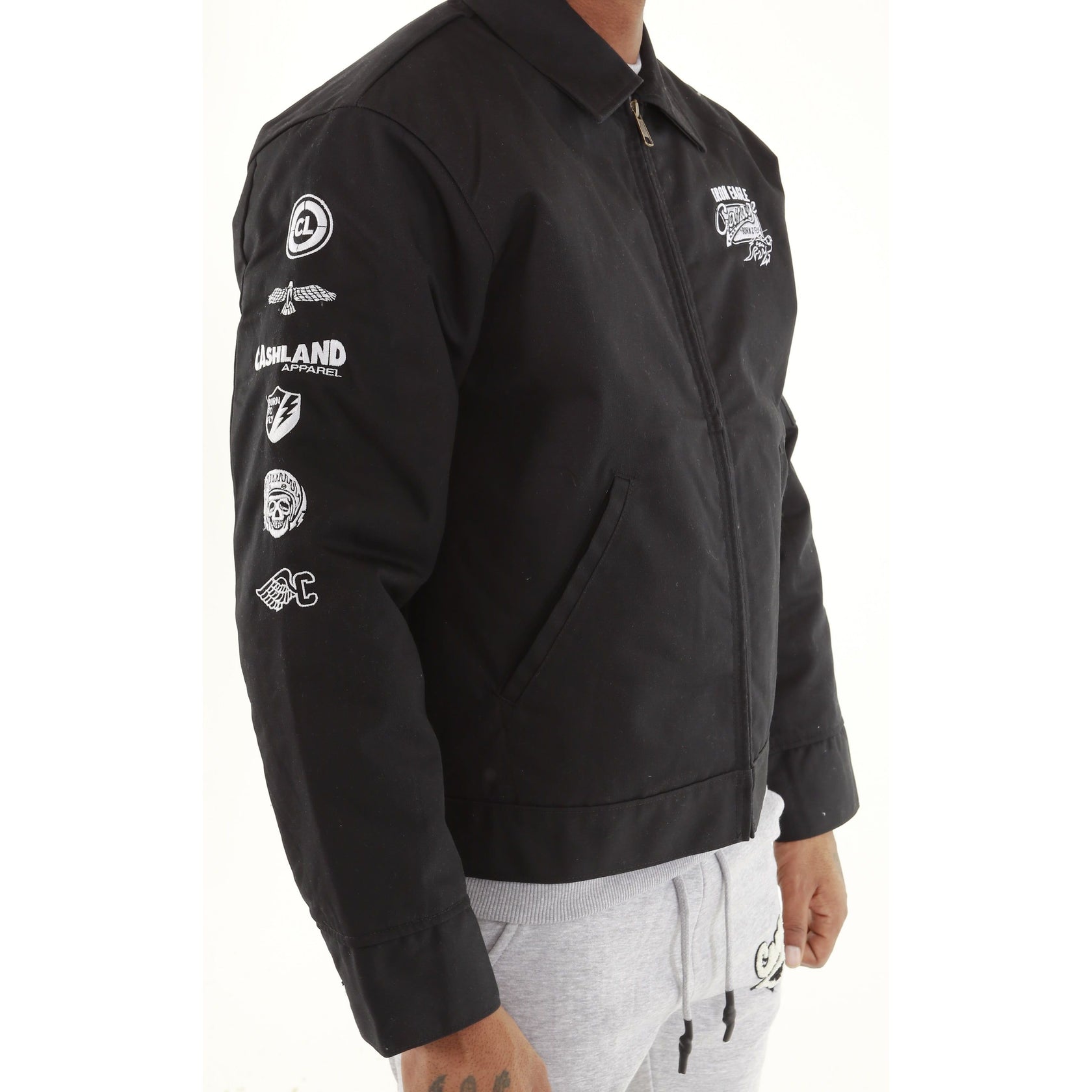 Iron Eagle Garage Mechanic Jacket . Black / White – Cashland